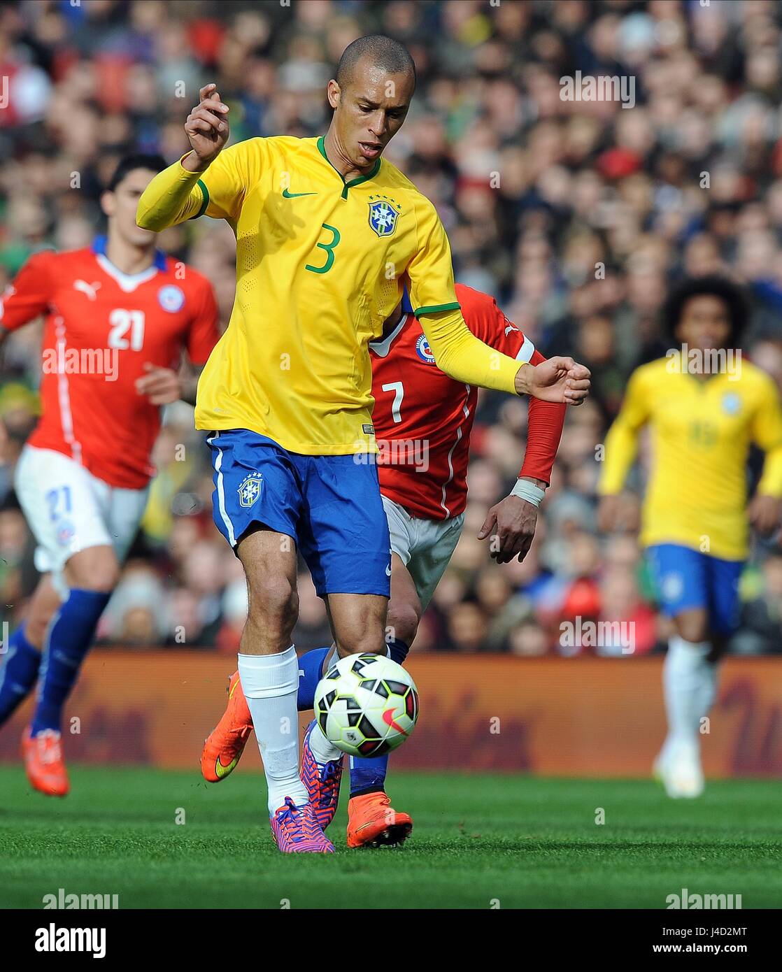 MIRANDA OF BRAZIL BRAZIL V CHILE EMIRATES STADIUM LONDON ENGLAND 29 ...