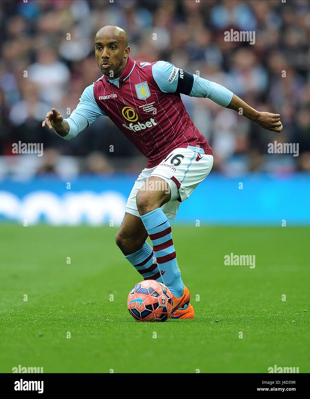 FABIAN DELPH OF ASTON VILLA ASTON VILLA V LIVERPOOL WEMBLEY STADIUM ...