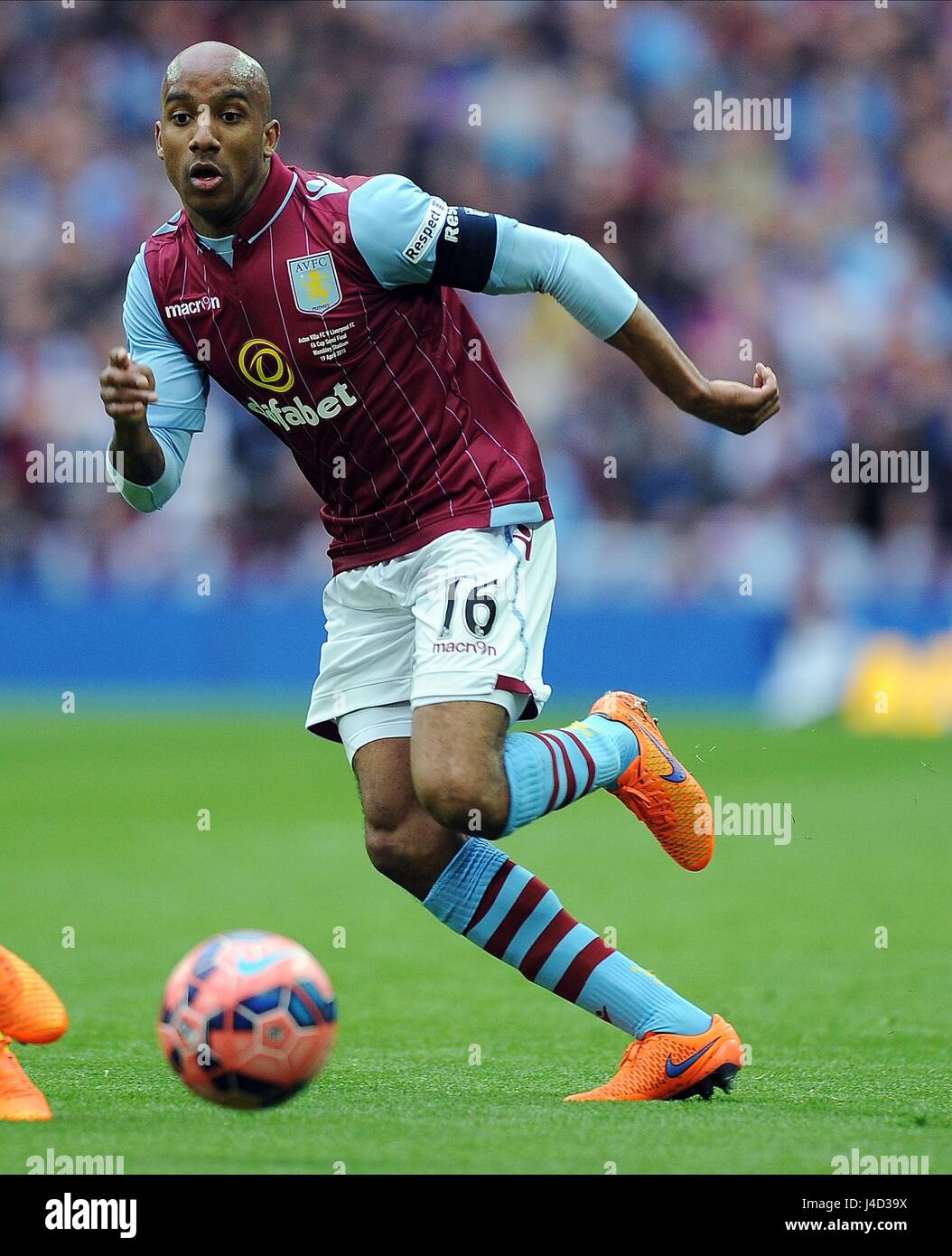 FABIAN DELPH OF ASTON VILLA ASTON VILLA V LIVERPOOL WEMBLEY STADIUM ...