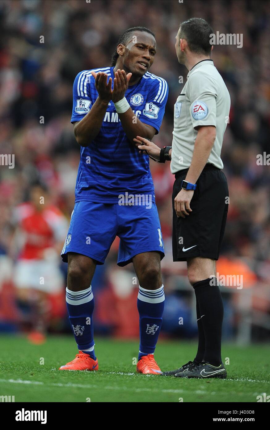 DIDIER DROGBA OF CHELSEA GESTU ARSENAL V CHELSEA EMIRATES STADIUM ...