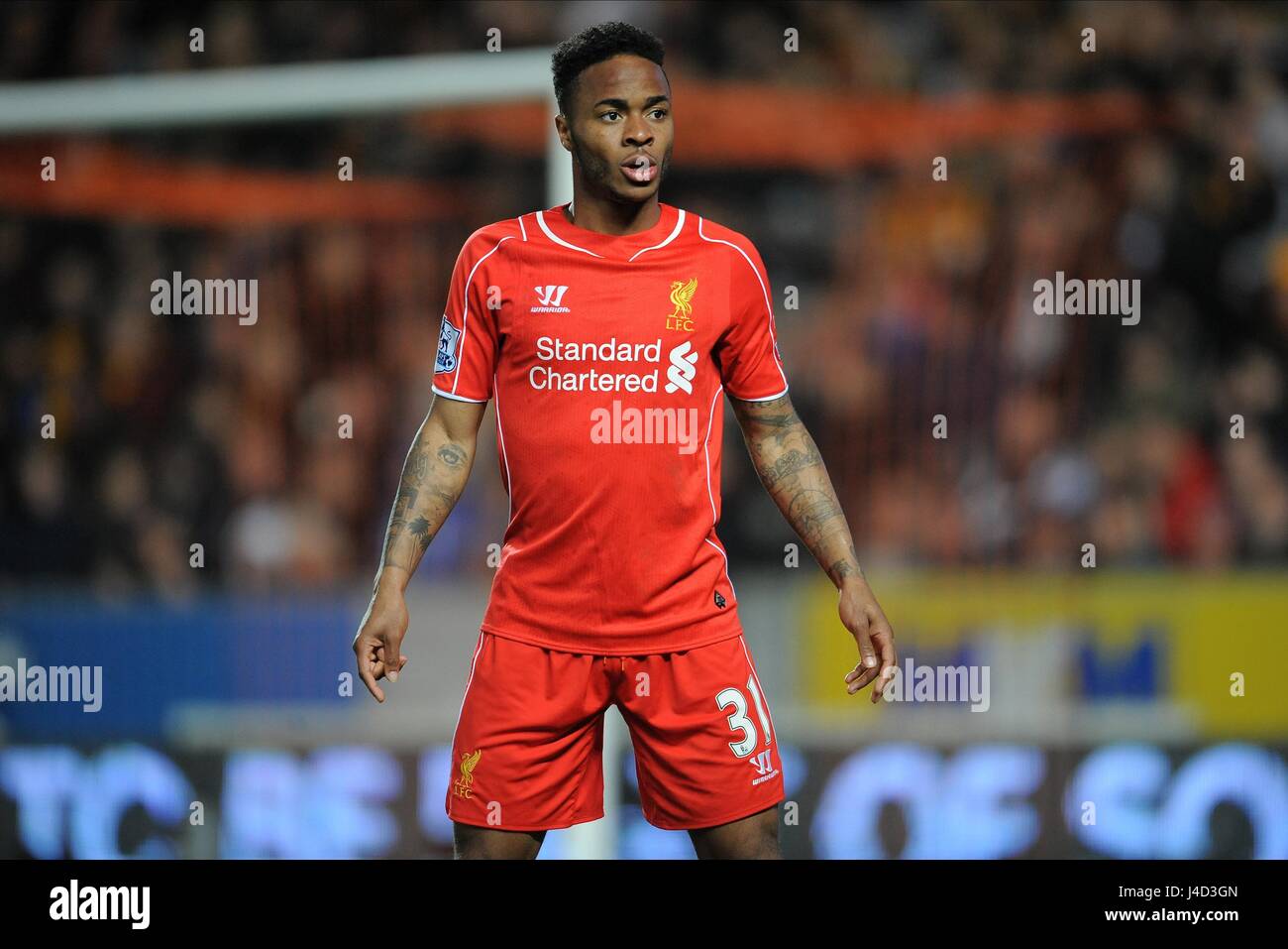 RAHEEM STERLING LIVERPOOL FC KC STADIUM HULL ENGLAND 28 April 2015 ...