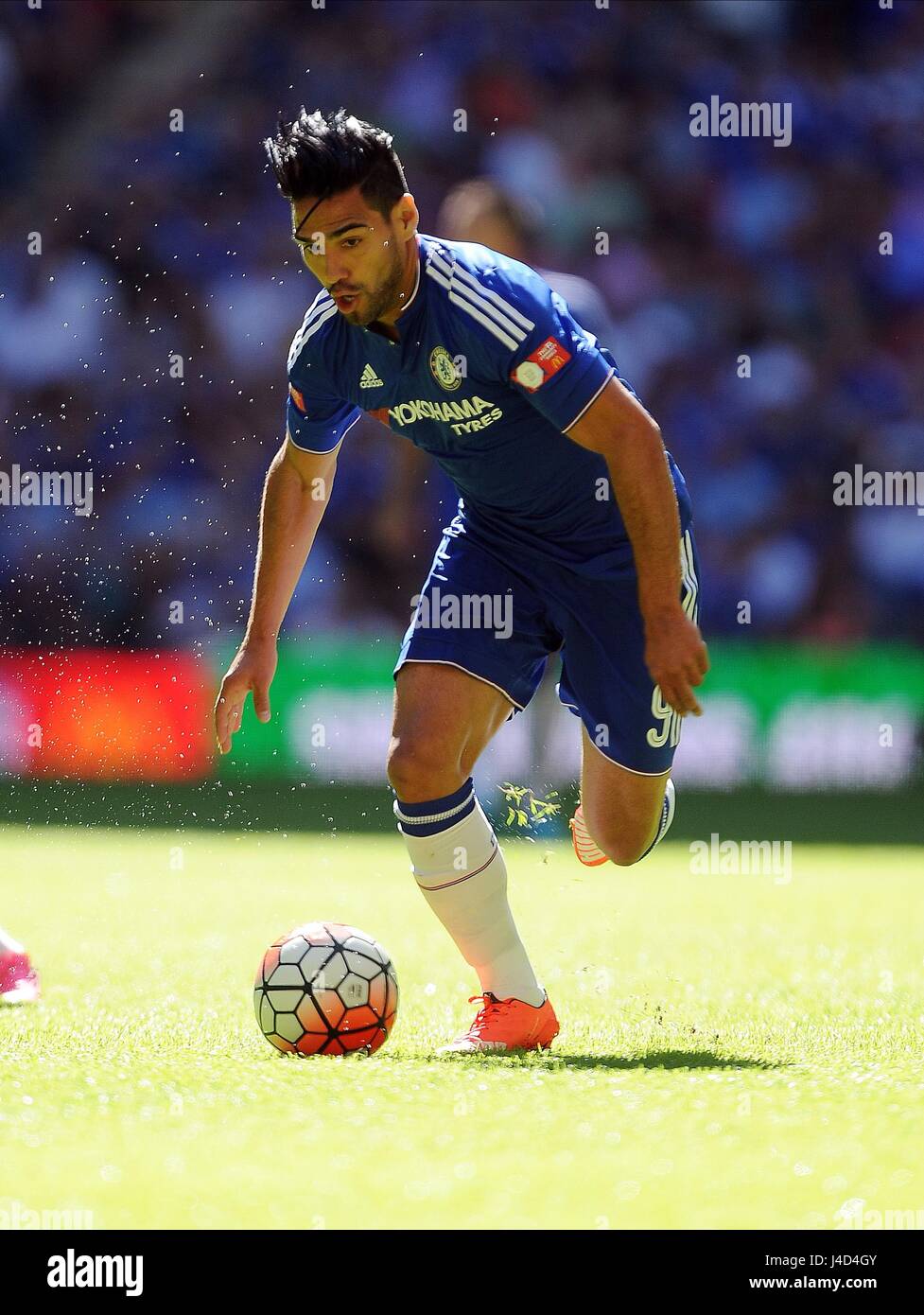 RADAMEL FALCAO OF CHELSEA ARSENAL V CHELSEA WEMBLEY STADIUM LONDON ...