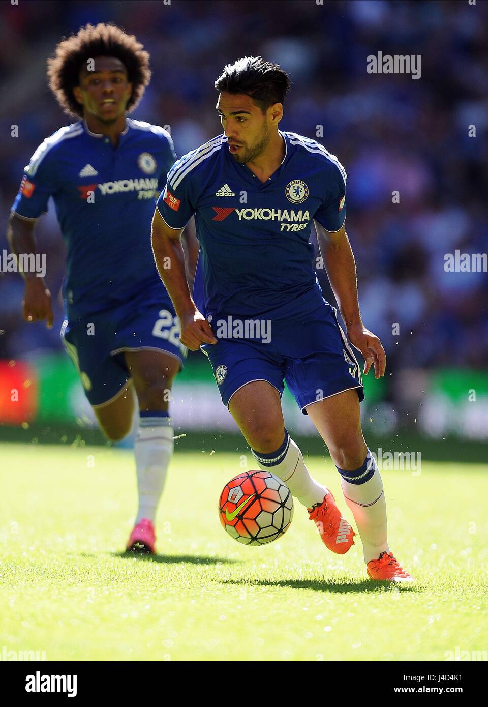 RADAMEL FALCAO OF CHELSEA ARSENAL V CHELSEA WEMBLEY STADIUM LONDON ...