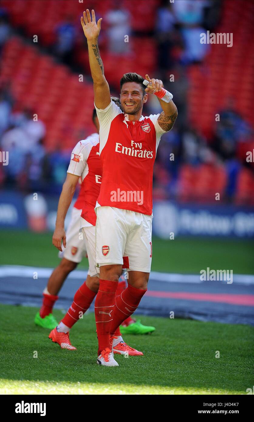 OLIVIER GIROUD OF ARSENAL AND ARSENAL V CHELSEA WEMBLEY STADIUM LONDON ...