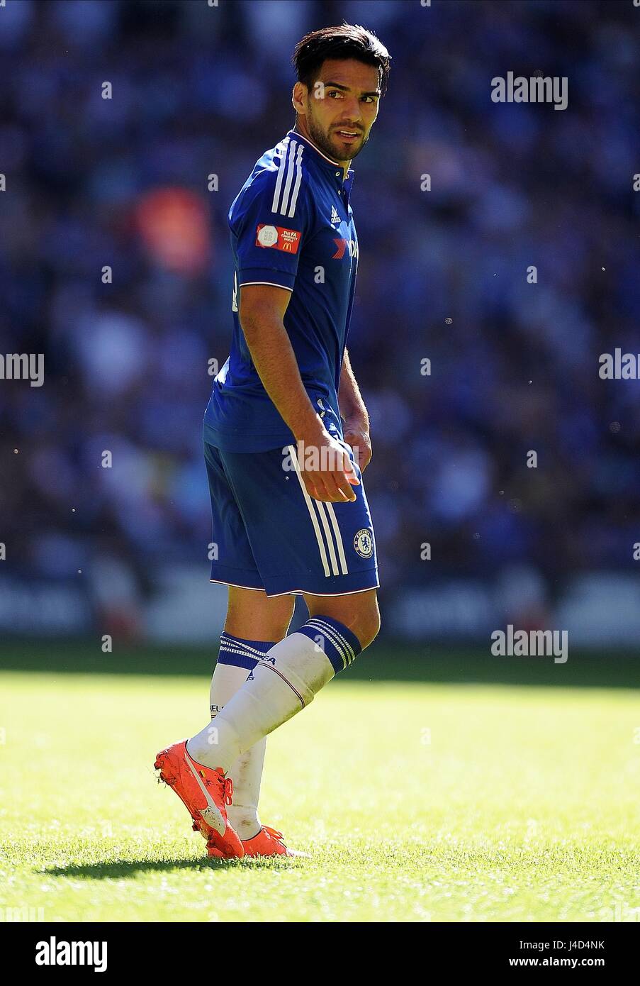 RADAMEL FALCAO OF CHELSEA ARSENAL V CHELSEA WEMBLEY STADIUM LONDON ...