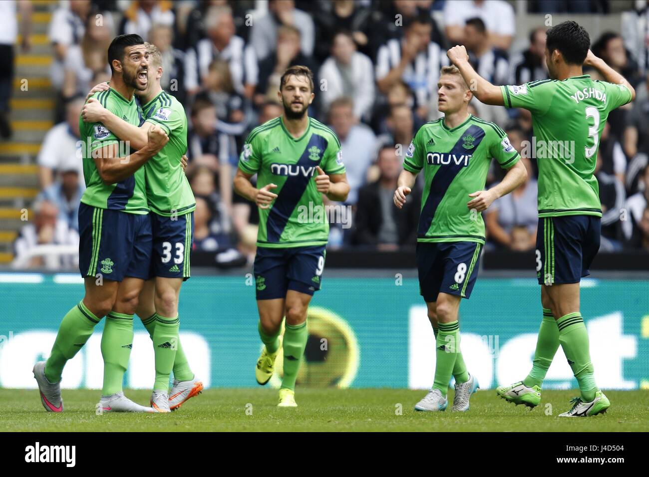 GRAZIANO PELLE CELEBRATES GOAL NEWCASTLE UNITED FC V SOUTHAMP ST JAMES ...