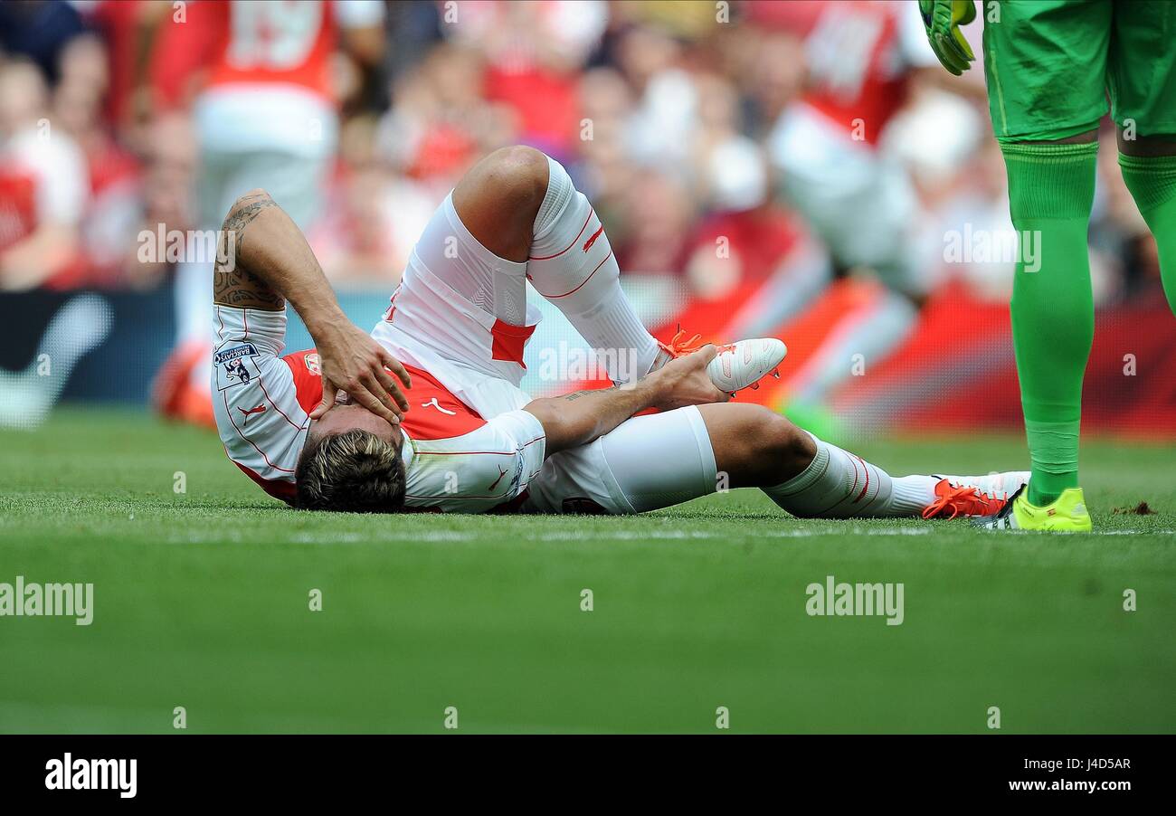 OLIVIER GIROUD OF ARSENAL ARSENAL V WEST HAM UNITED EMIRATES STADIUM ...