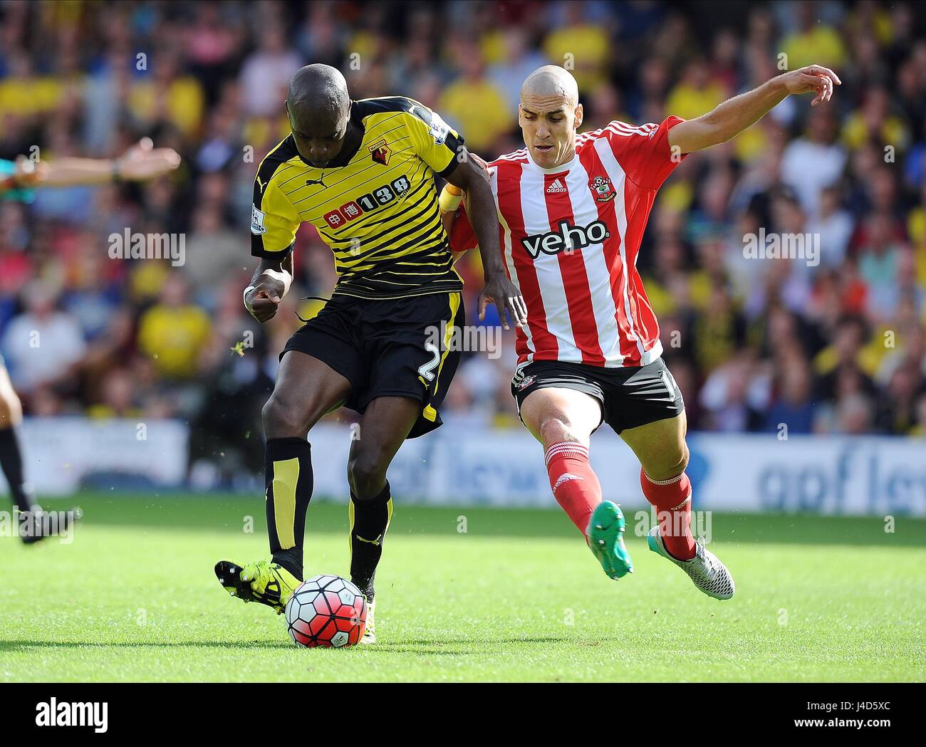 ALLAN NYOM OF WATFORD IS CHALL WATFORD V SOUTHAMPTON VICARAGE ROAD ...