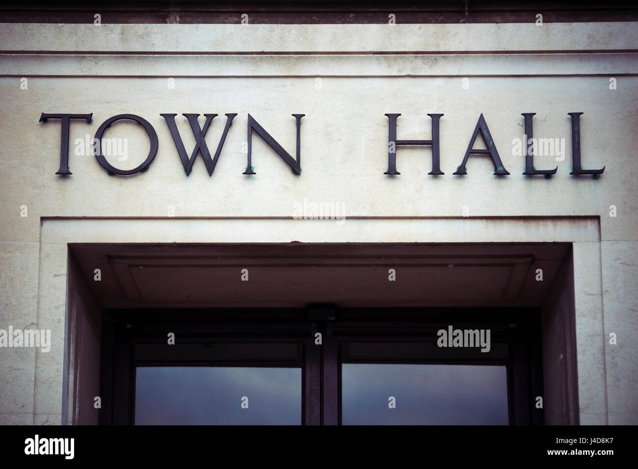 Town hall sign hi-res stock photography and images - Alamy