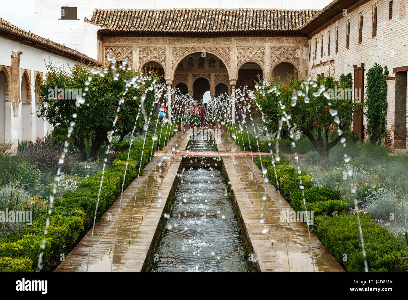 Fountains and gardens, El Generalife (summer residence), The Alhambra ...
