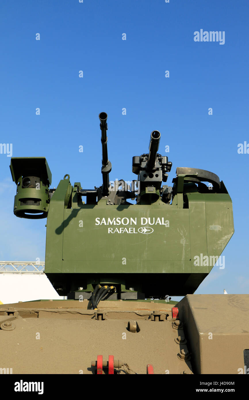 Israel, Rafael’s Samson Dual remote weapon station (RWS) at the Armored ...