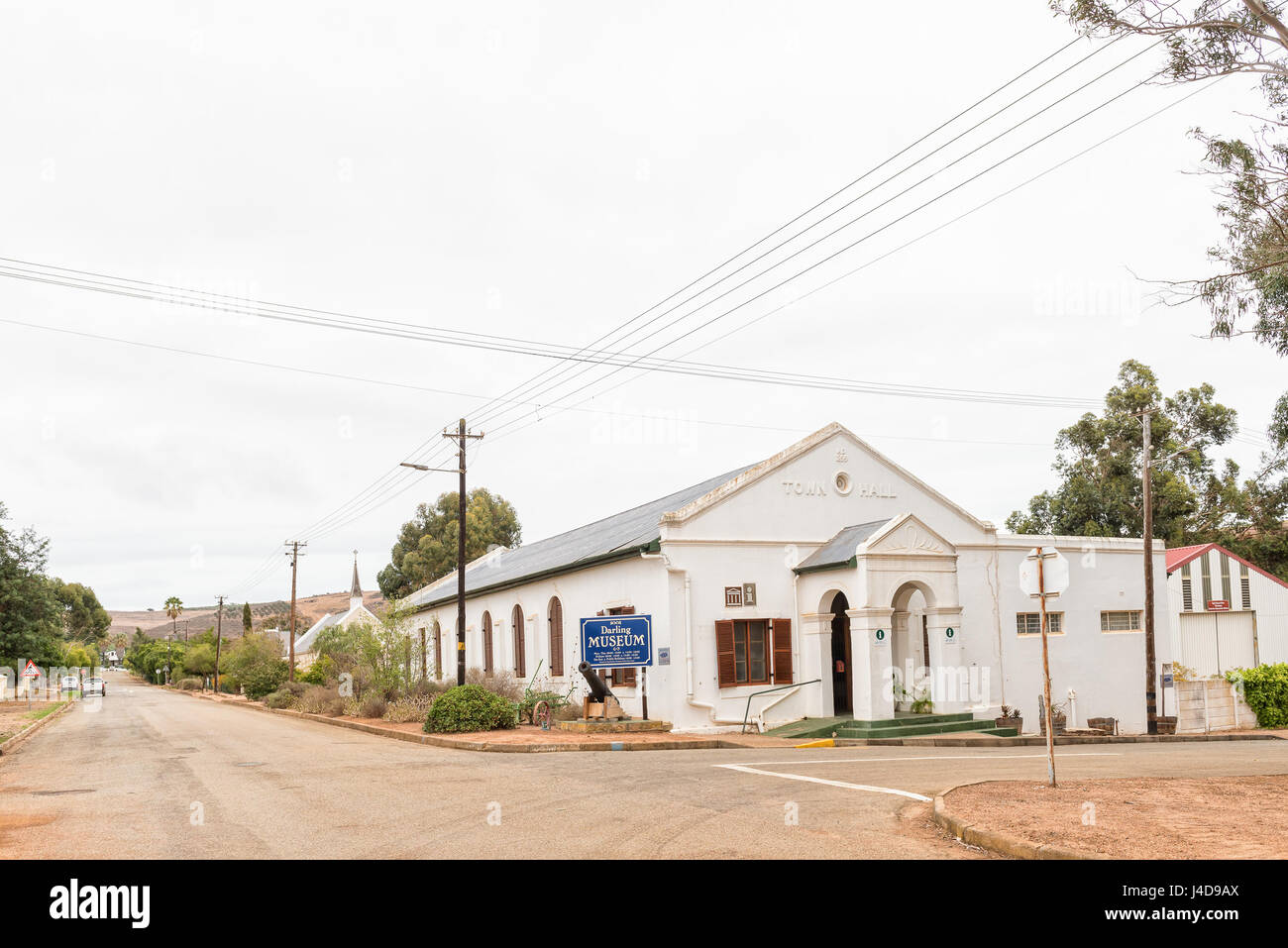 DARLING, SOUTH AFRICA - MARCH 31, 2017: A street scene, with the museum ...