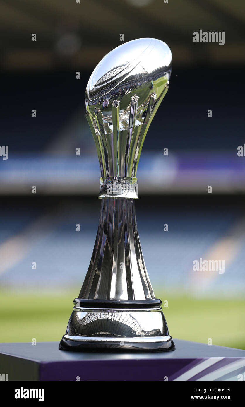 Challenge Cup trophy on show during the captain's run at BT Murrayfield ...