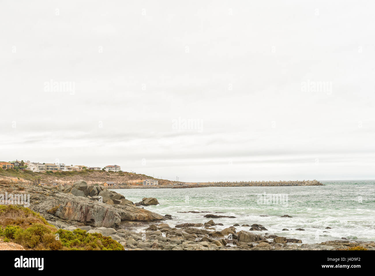 YZERFONTEIN, SOUTH AFRICA - MARCH 31, 2017: A view of houses and the ...