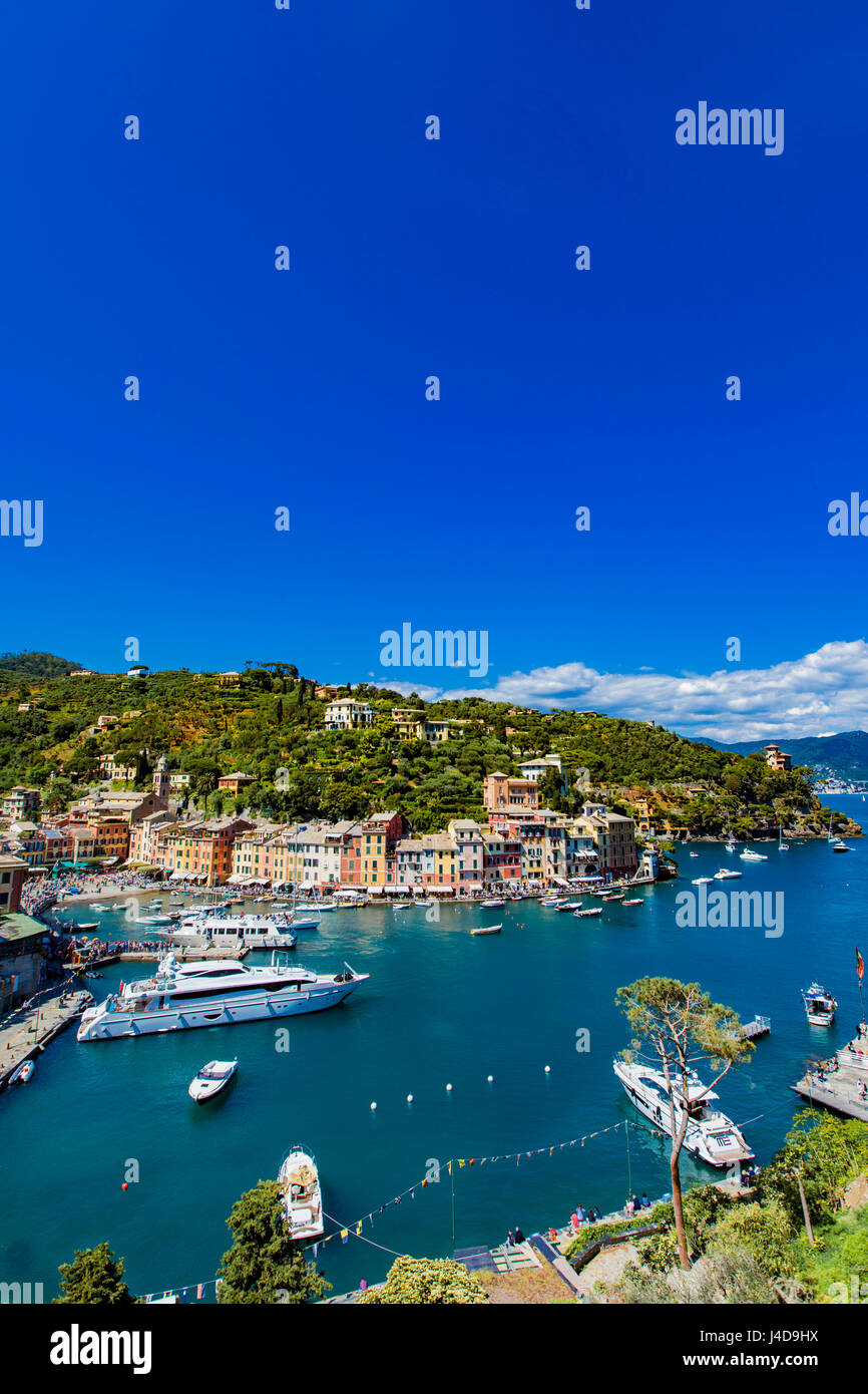 Aerial view at town Portofino in Italy Stock Photo - Alamy