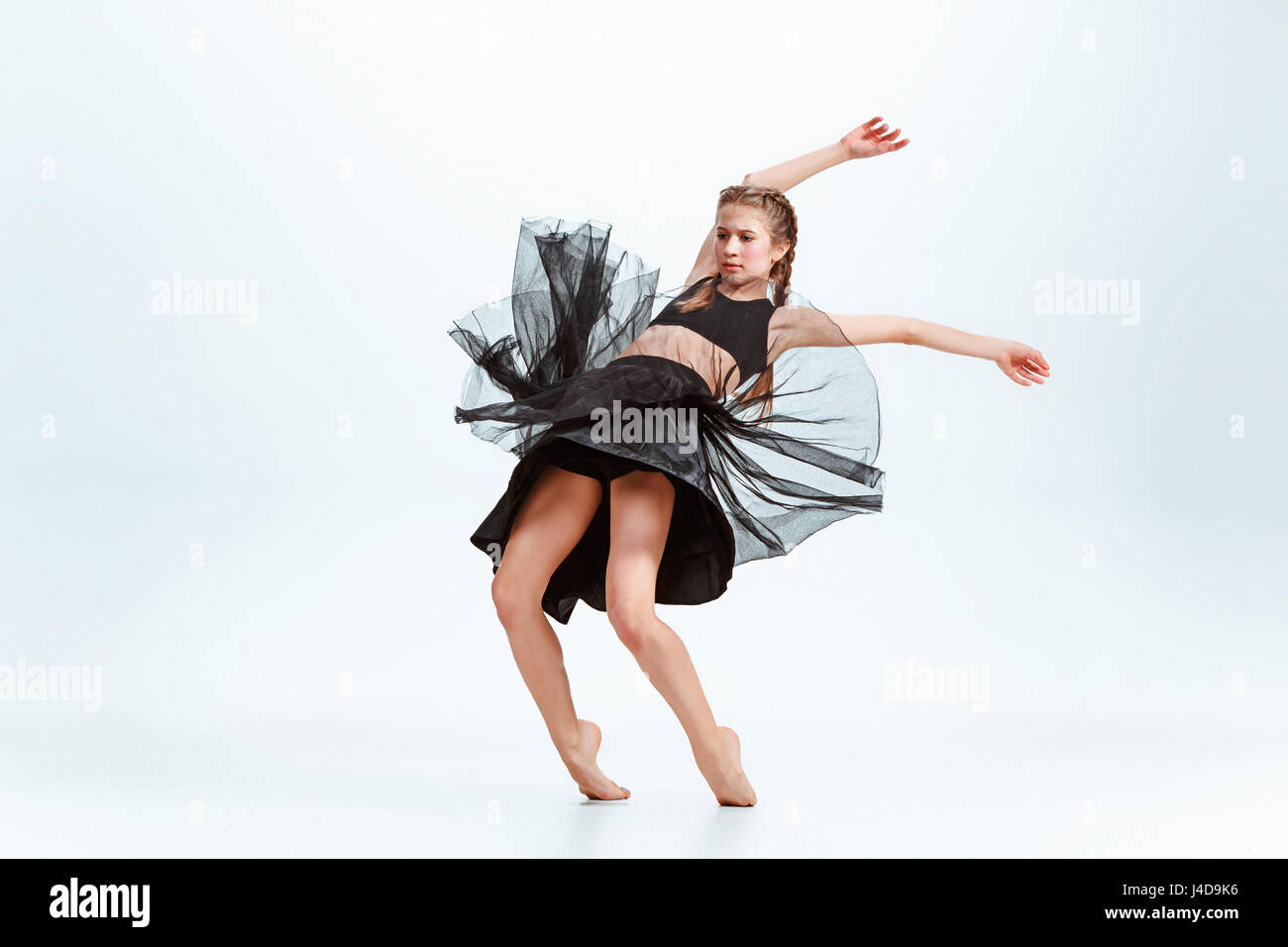 Young girl break dancing Stock Photo - Alamy