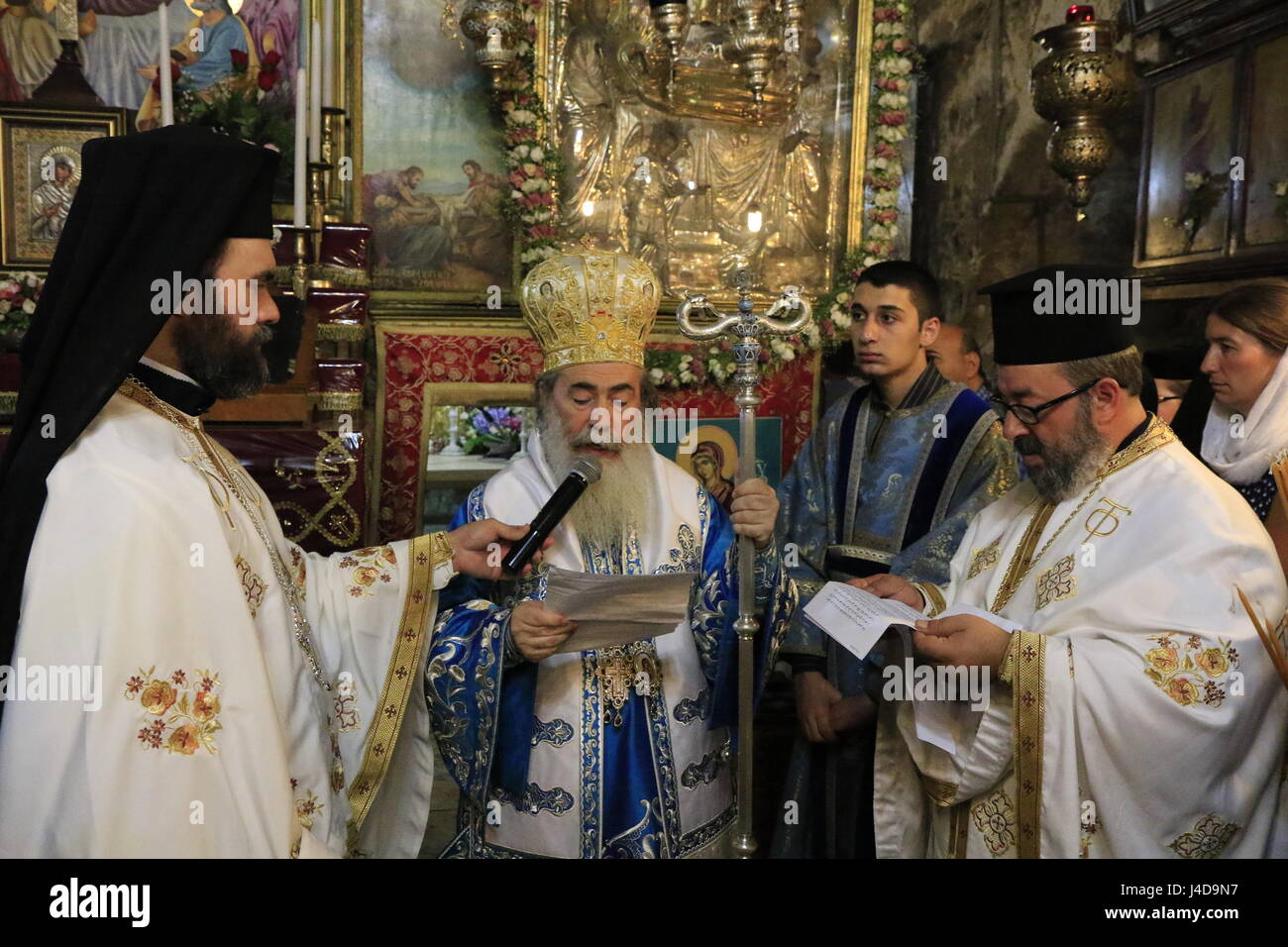 Israel, Jerusalem, the Greek Orthodox Patriarch of Jerusalem Theophilus ...