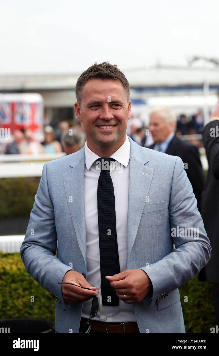 Owner Michael Owen reacts after watching his horse Dragons Tail ridden ...