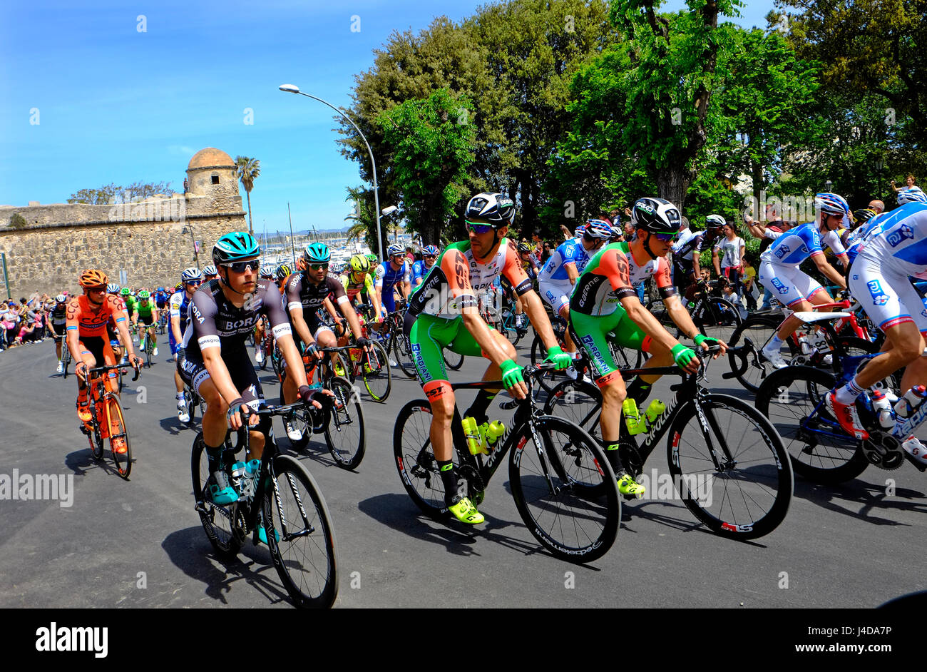 start of the giro d'italia cycle race, alghero, sardinia, italy Stock ...