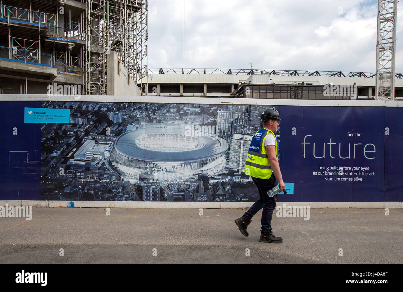 General view of building works at the new Tottenham Hotspur stadium ...
