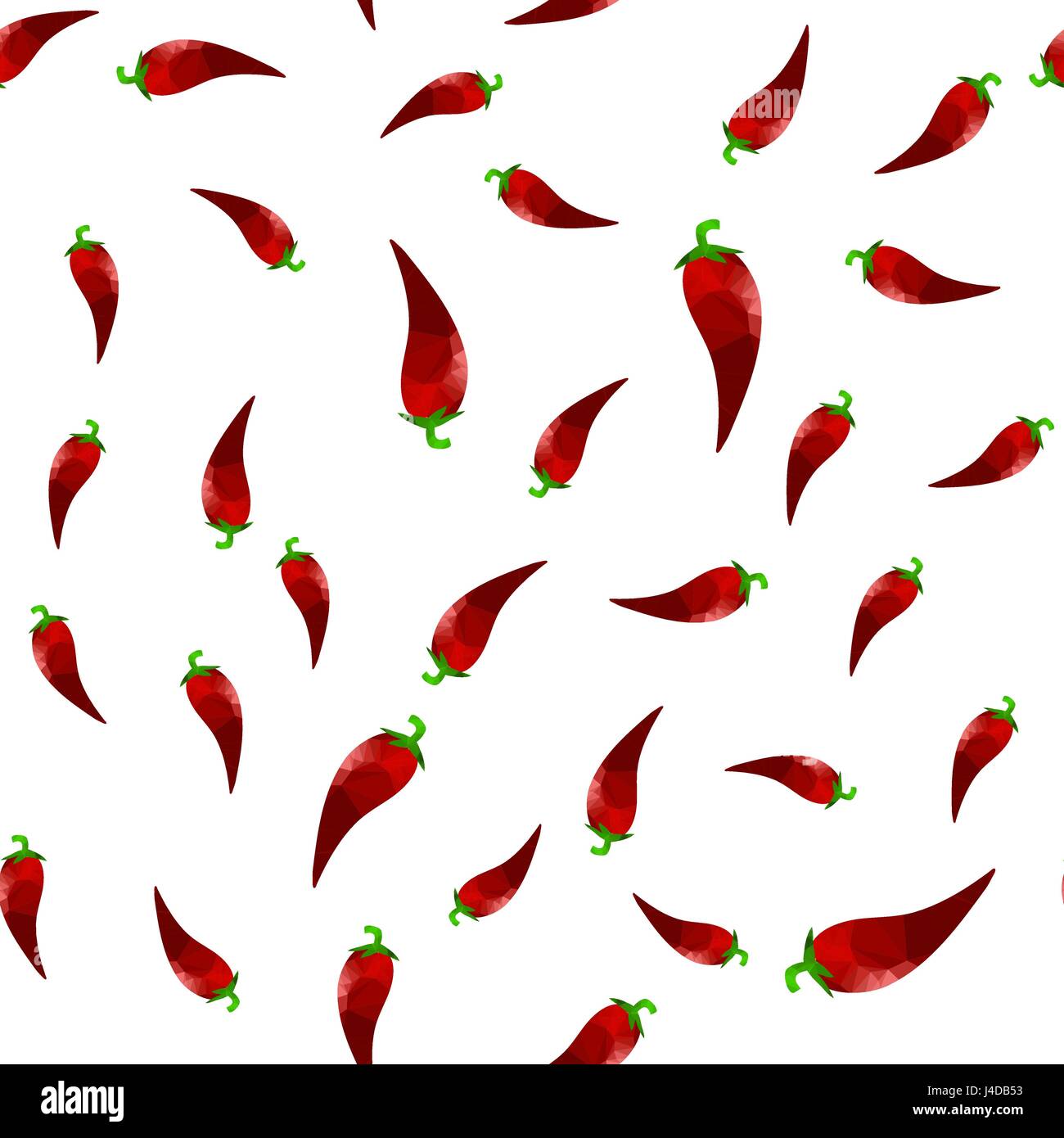 Hot Red Peppers Seamless Pattern Stock Vector Image And Art Alamy
