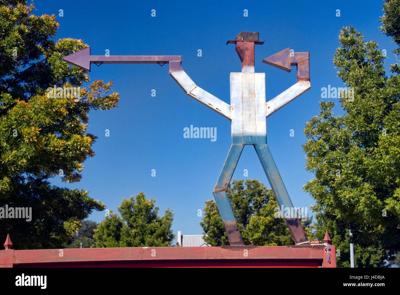Metal Man Sign Stock Photo - Alamy