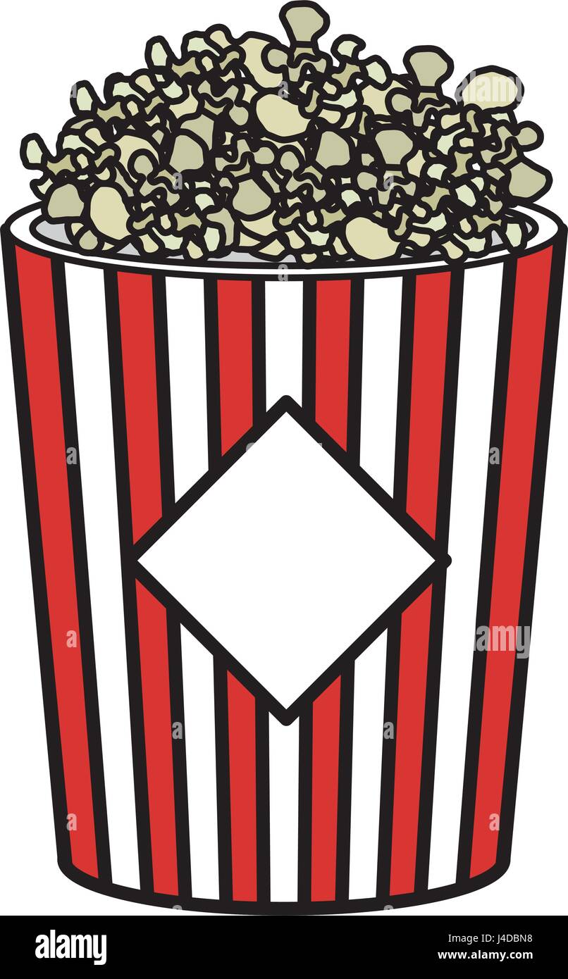 Salted popcorn fast food Stock Vector Images - Alamy