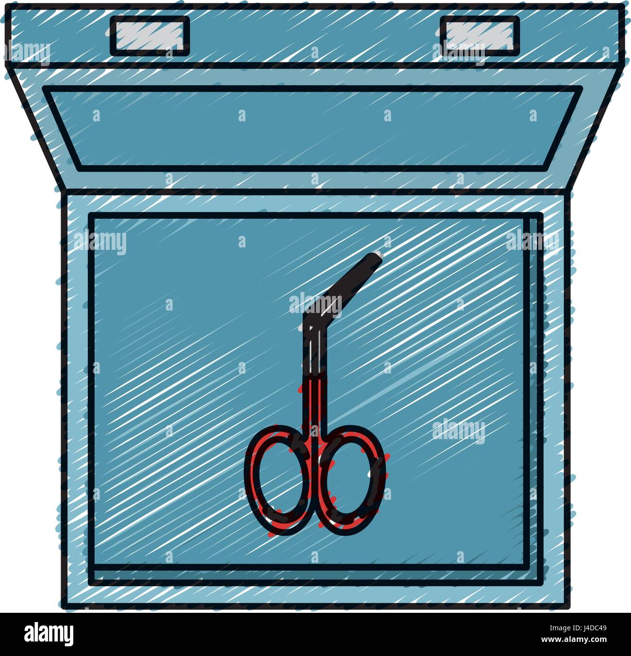 medical kit with surgical scissors Stock Vector Image & Art - Alamy