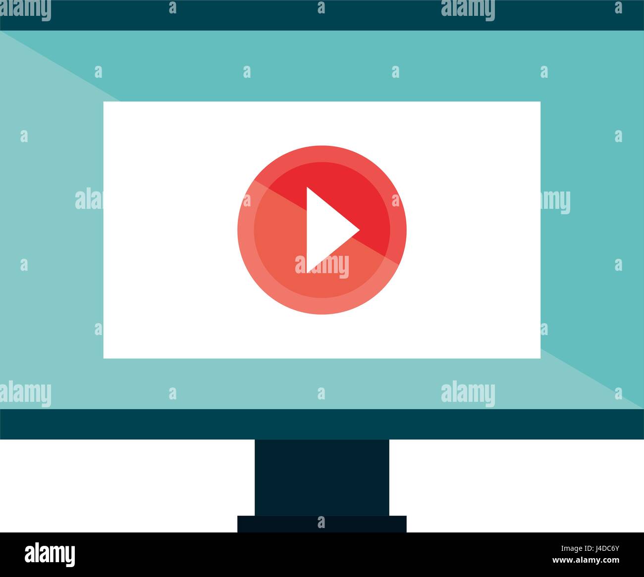 computer desktop media player isolated icon Stock Vector Image & Art ...