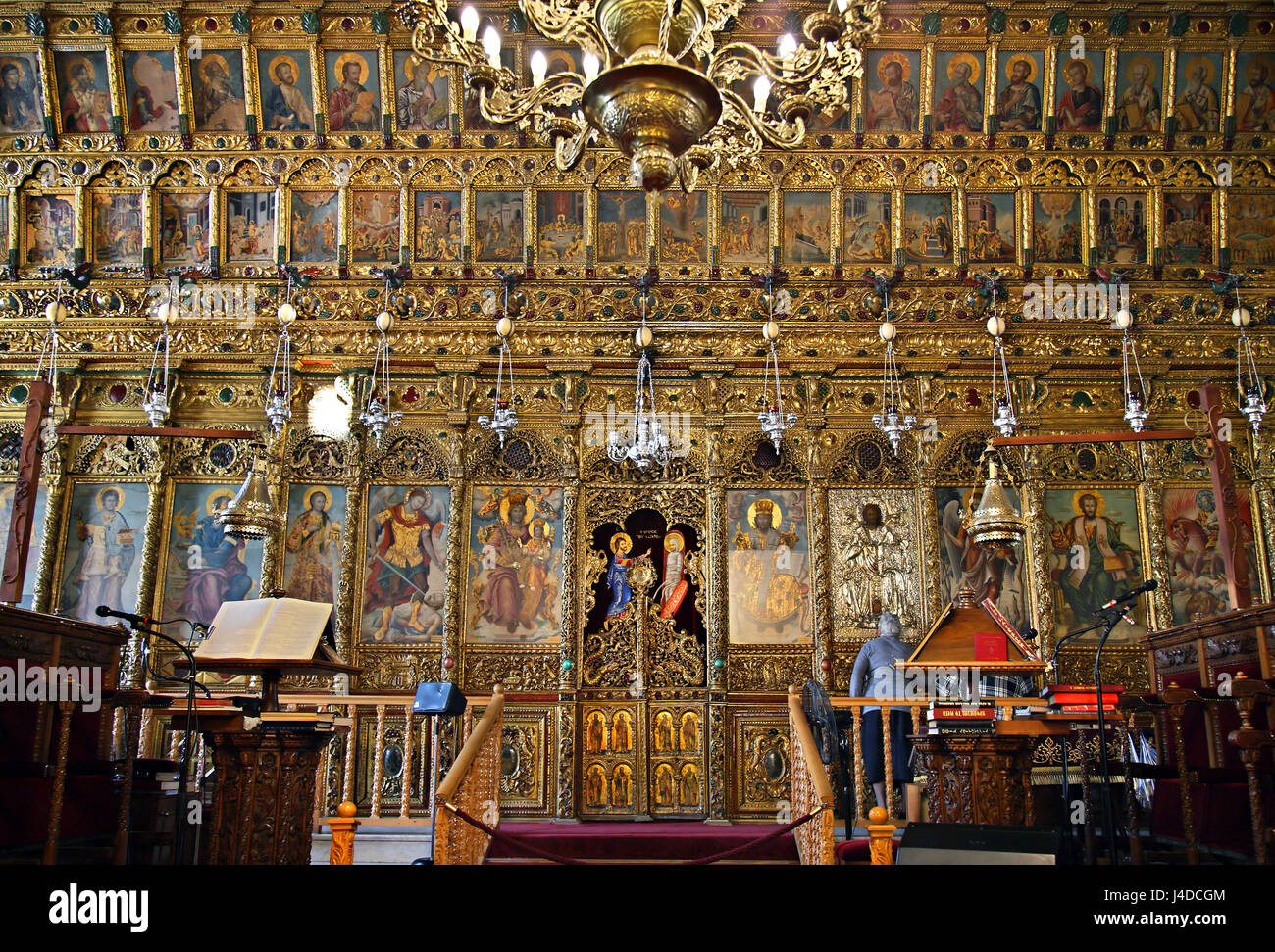 The majestic very old iconostasis Inside the church of Saint Lazarus ...