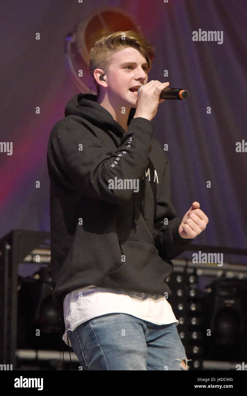 Mike Singer performing during his 'Karma' tour at Huxleys Neue Welt in ...