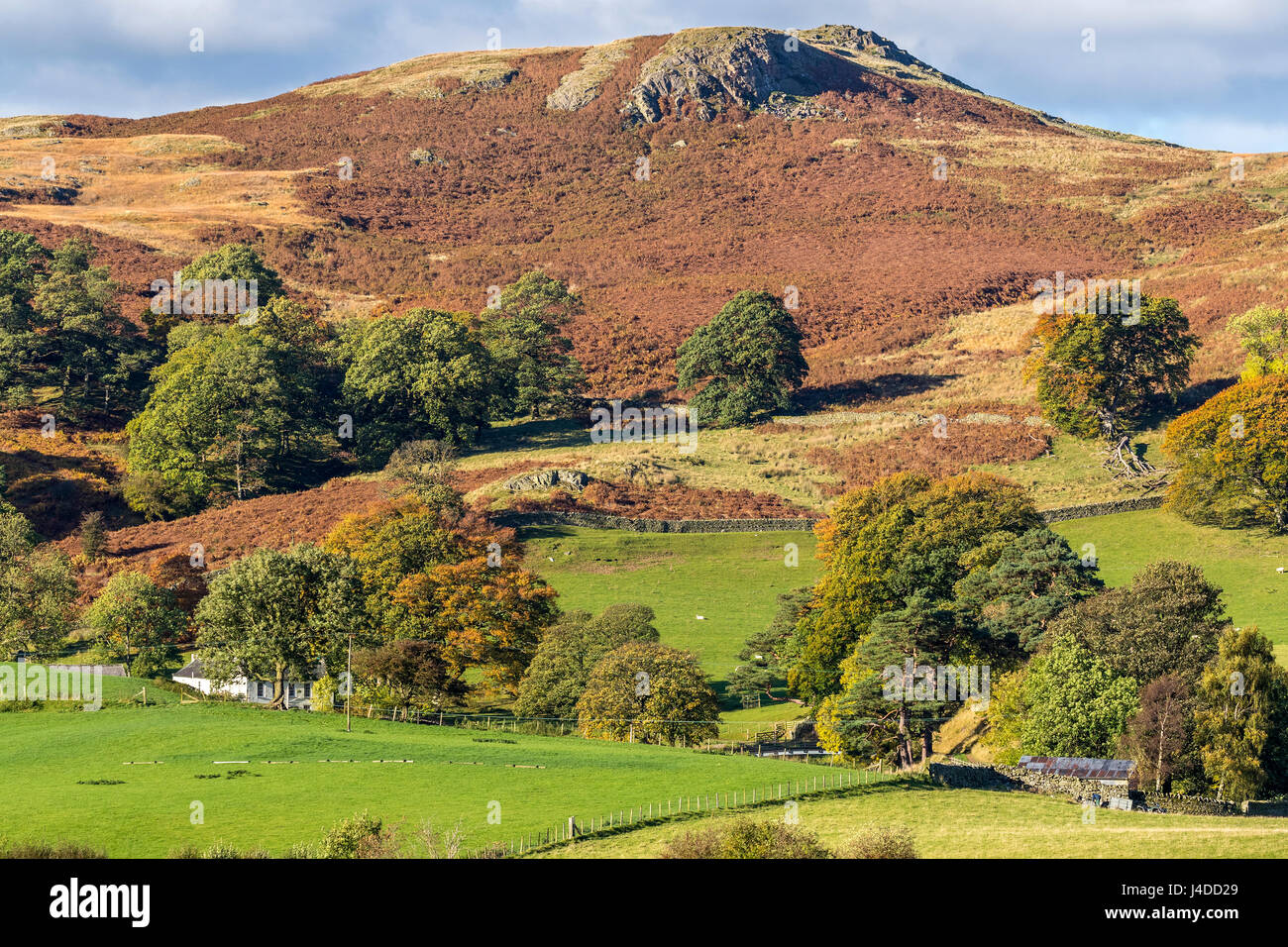 Cumbrian landscape near Threlkeld, Lake District National Park, Cumbria ...