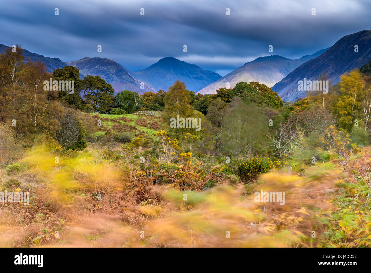 Cumbrian landscape near Nether Wasdale, Lake District National Park ...