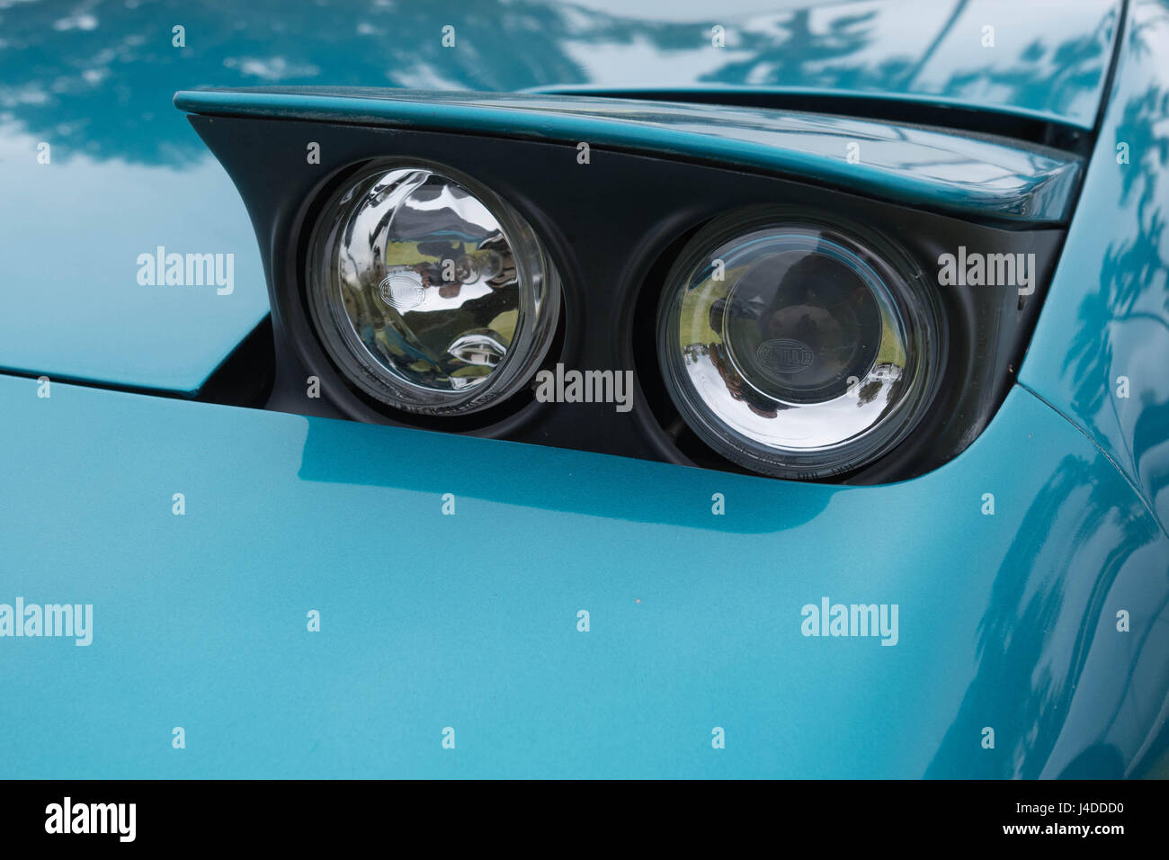 Long Beach, USA - May 6 2017: Toyota MR2 1993 SW20 headlight on display ...
