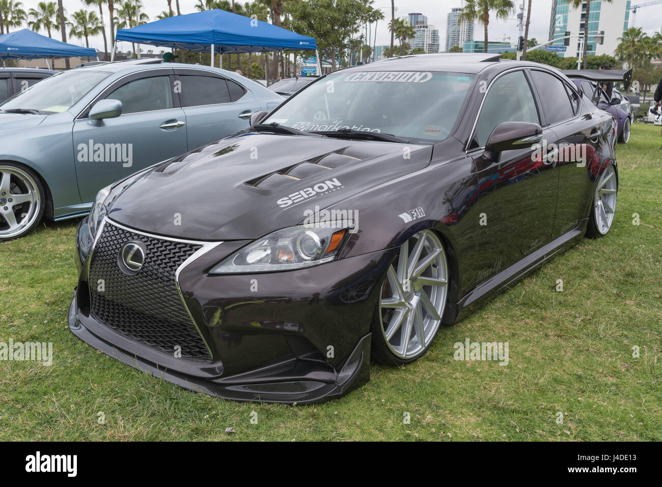 Long Beach, USA - May 6 2017: Lexus IS 250 on display during the 22nd ...