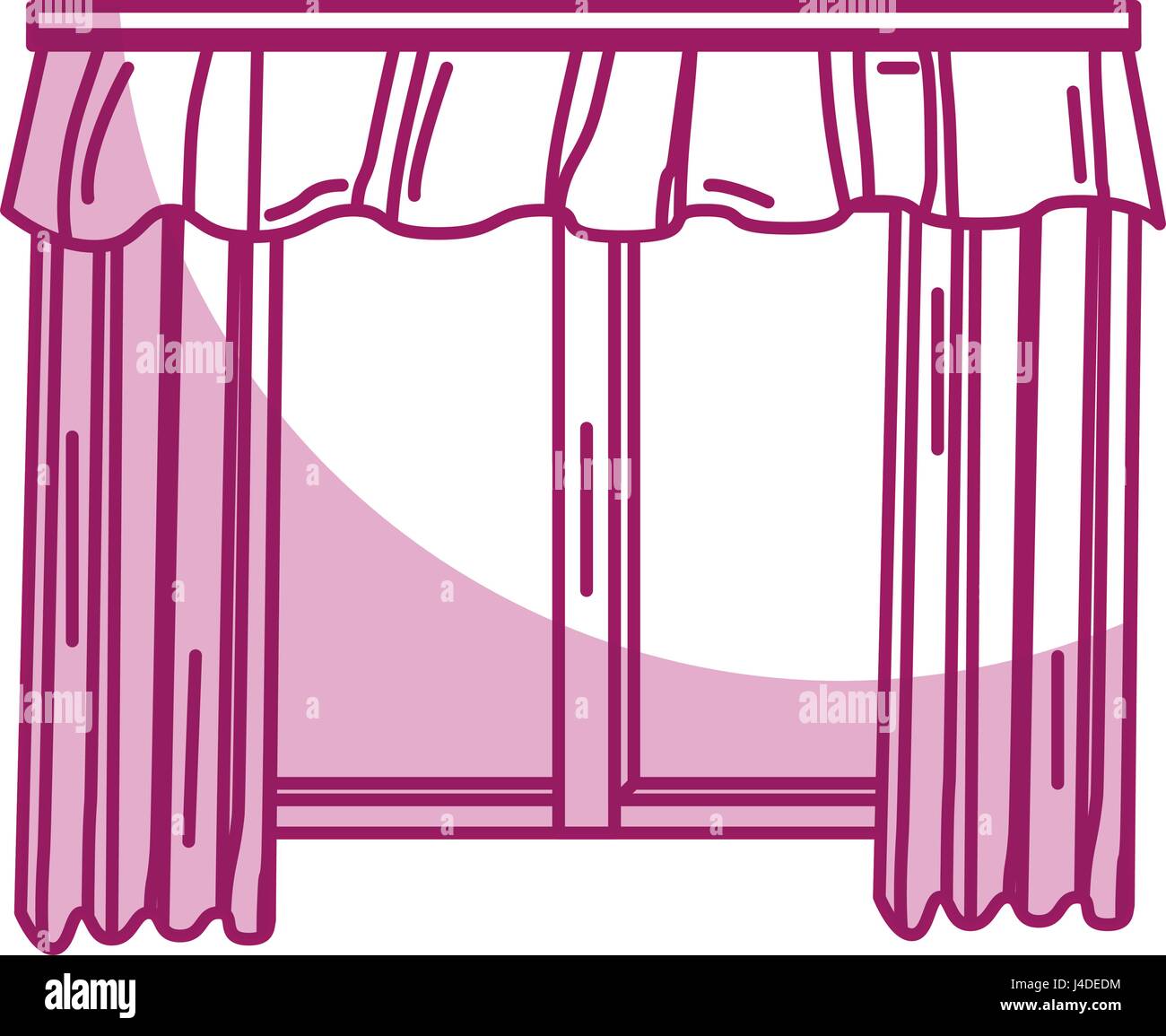 cute courtain windows icon Stock Vector Image & Art - Alamy
