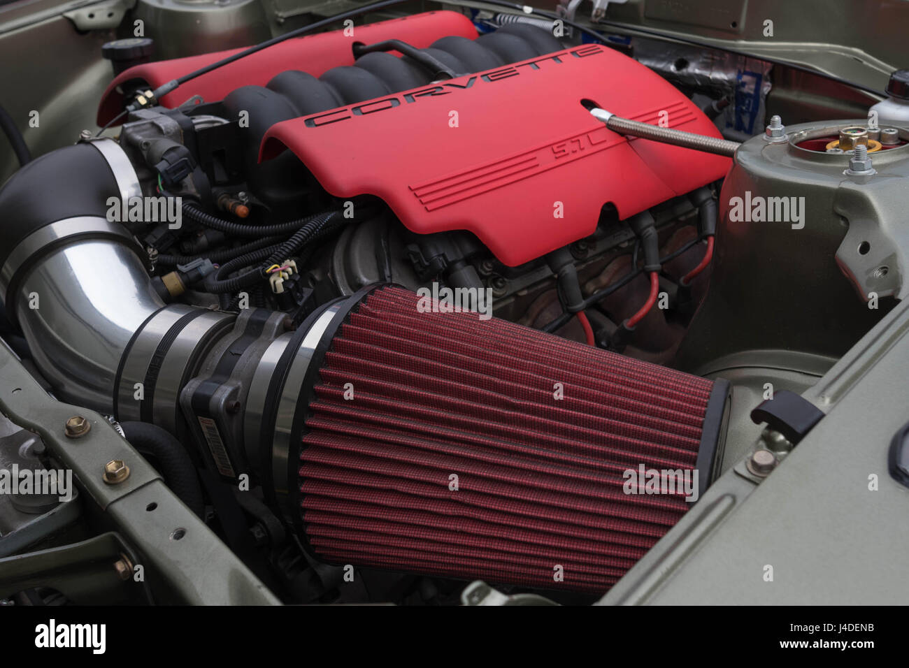 Long Beach, USA - May 6 2017: Toyota Celica engine 1973 on display ...
