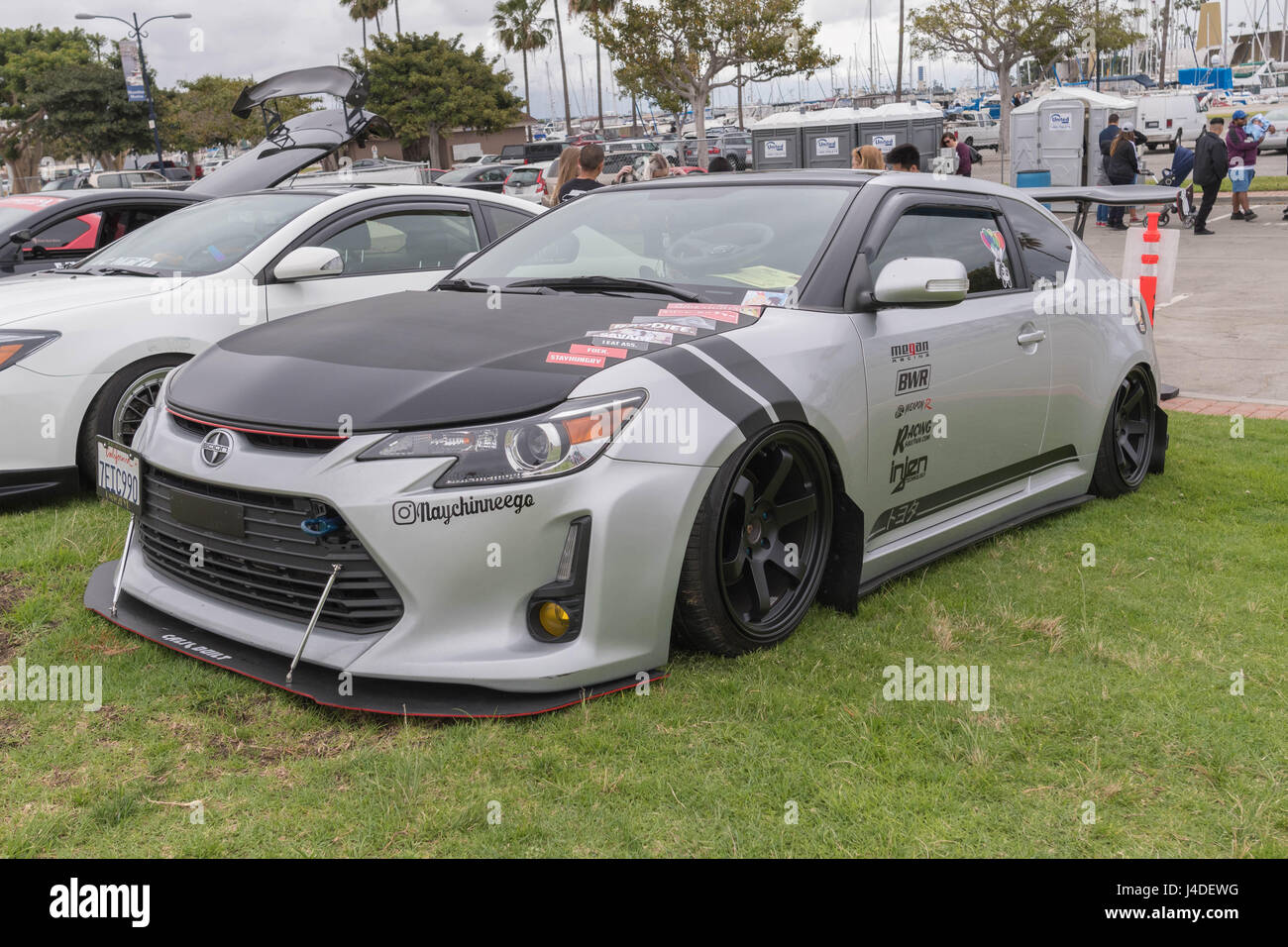 Long Beach, USA - May 6 2017: Scion tC 2015 on display during the 22nd ...