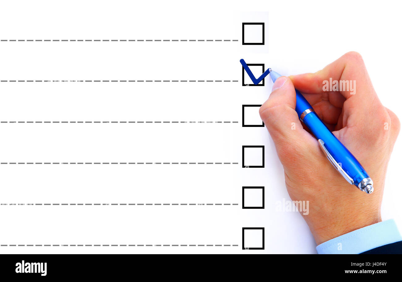 Hand choosing one of options Stock Photo - Alamy