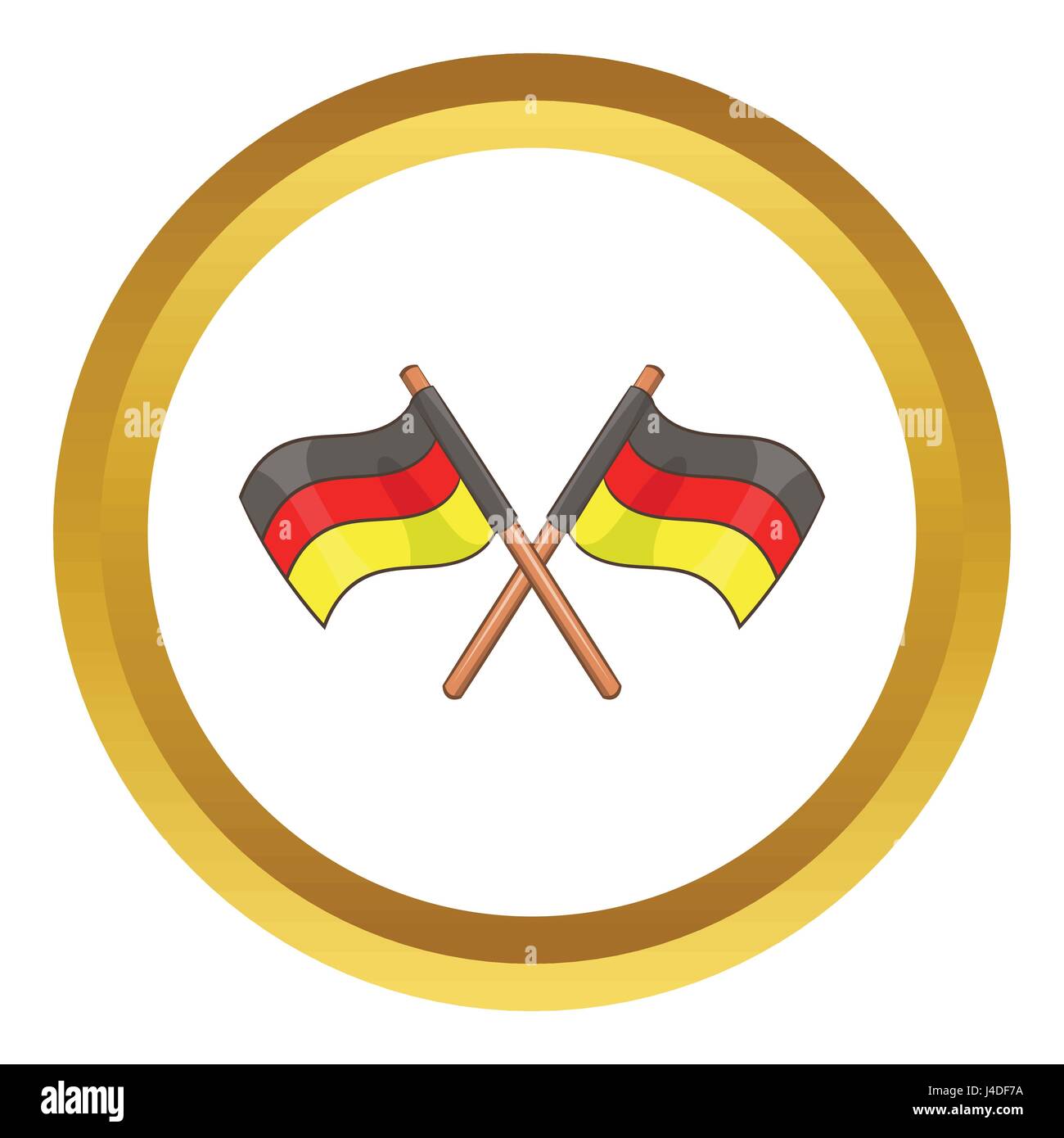 Two crossed flags of Germany vector icon Stock Vector Image & Art - Alamy