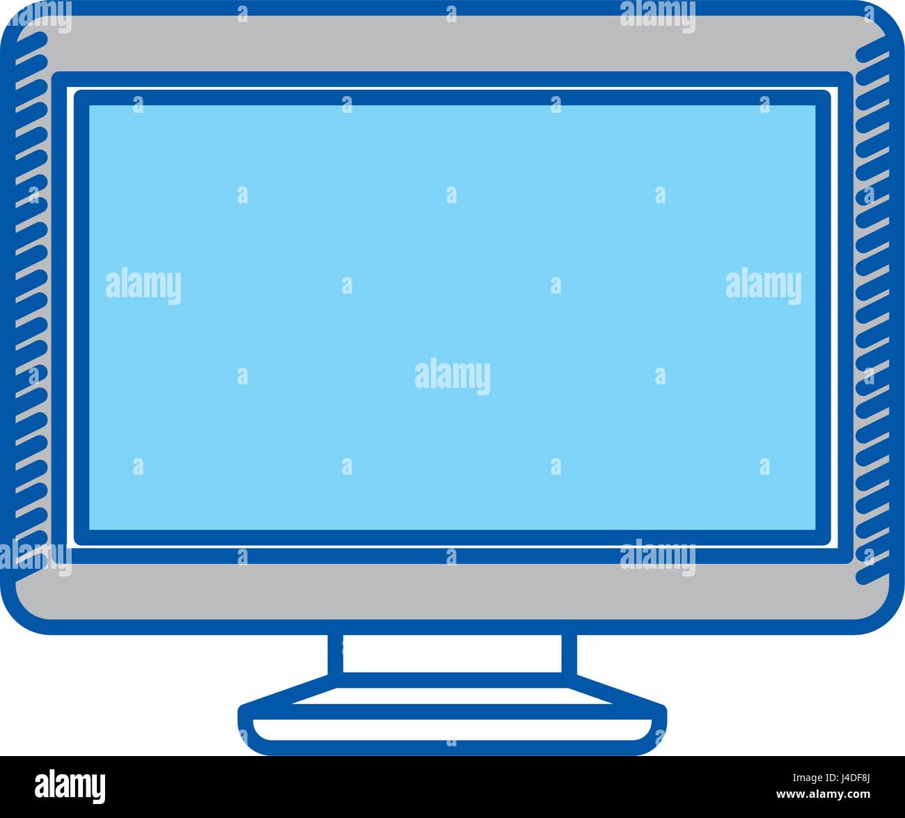 blue contour of lcd monitor Stock Vector Image & Art - Alamy