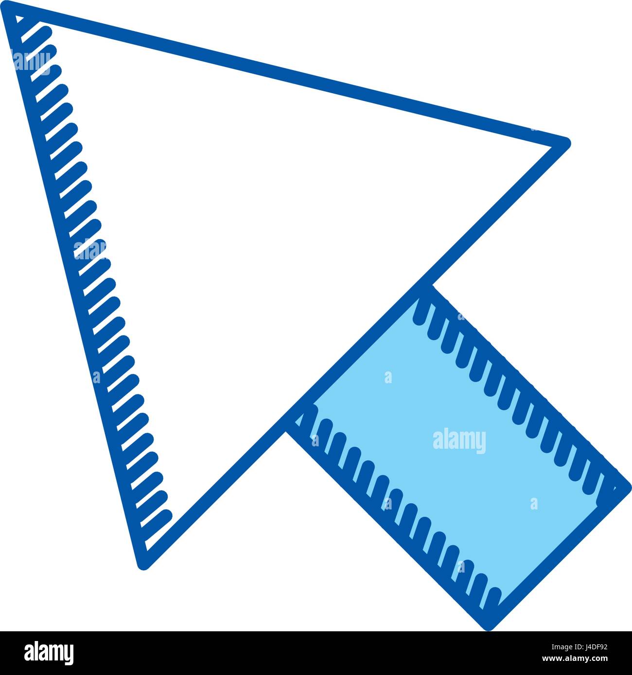 blue contour of arrowhead icon Stock Vector Image & Art - Alamy