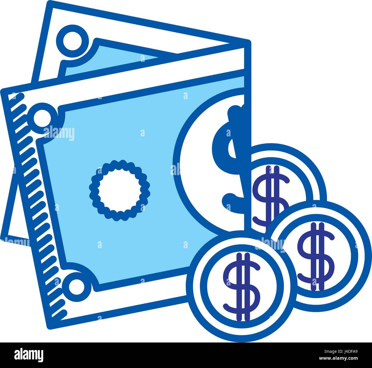 Folded dollar bill Stock Vector Images - Alamy