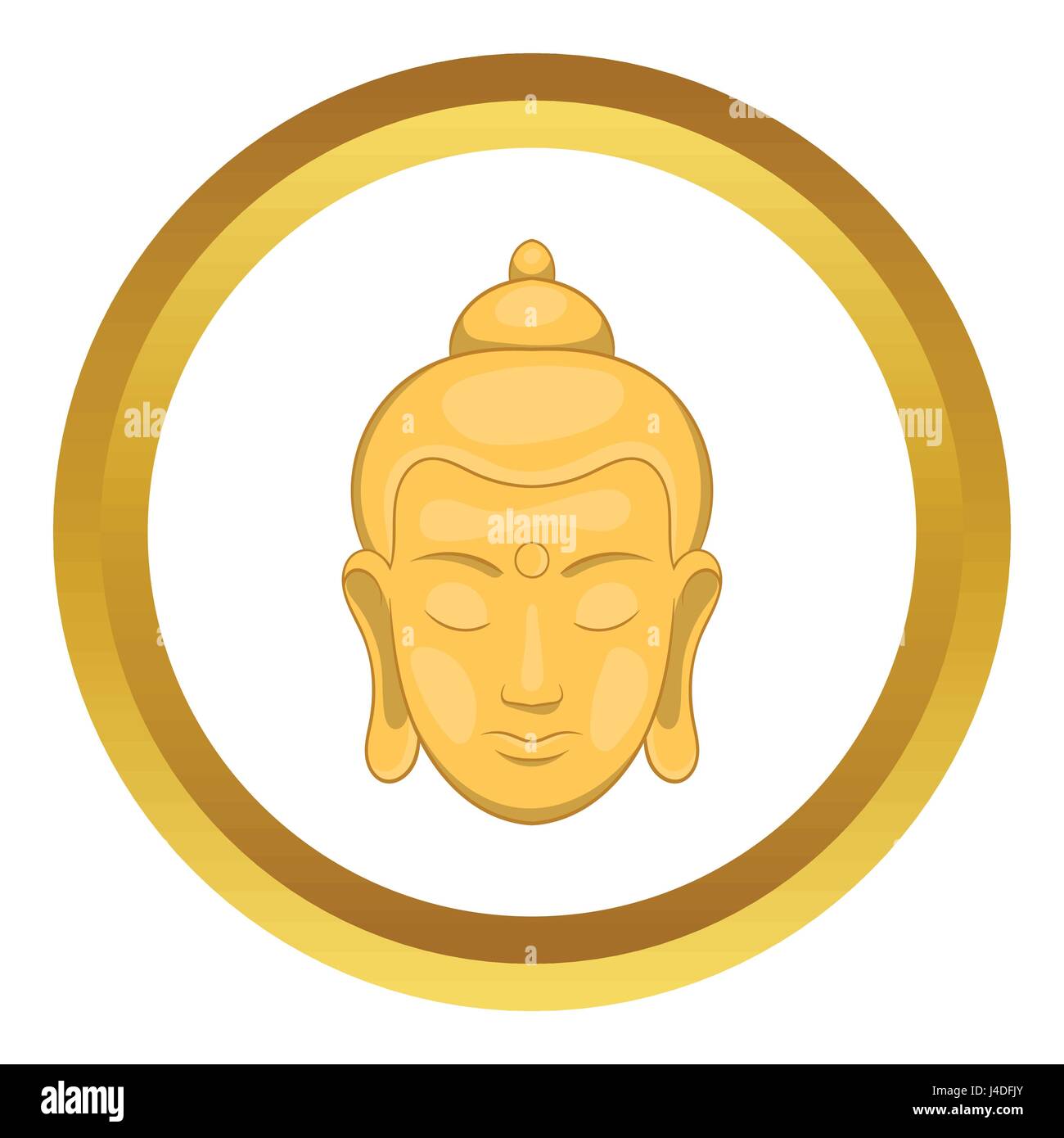 Head of Buddha vector icon Stock Vector Image & Art - Alamy