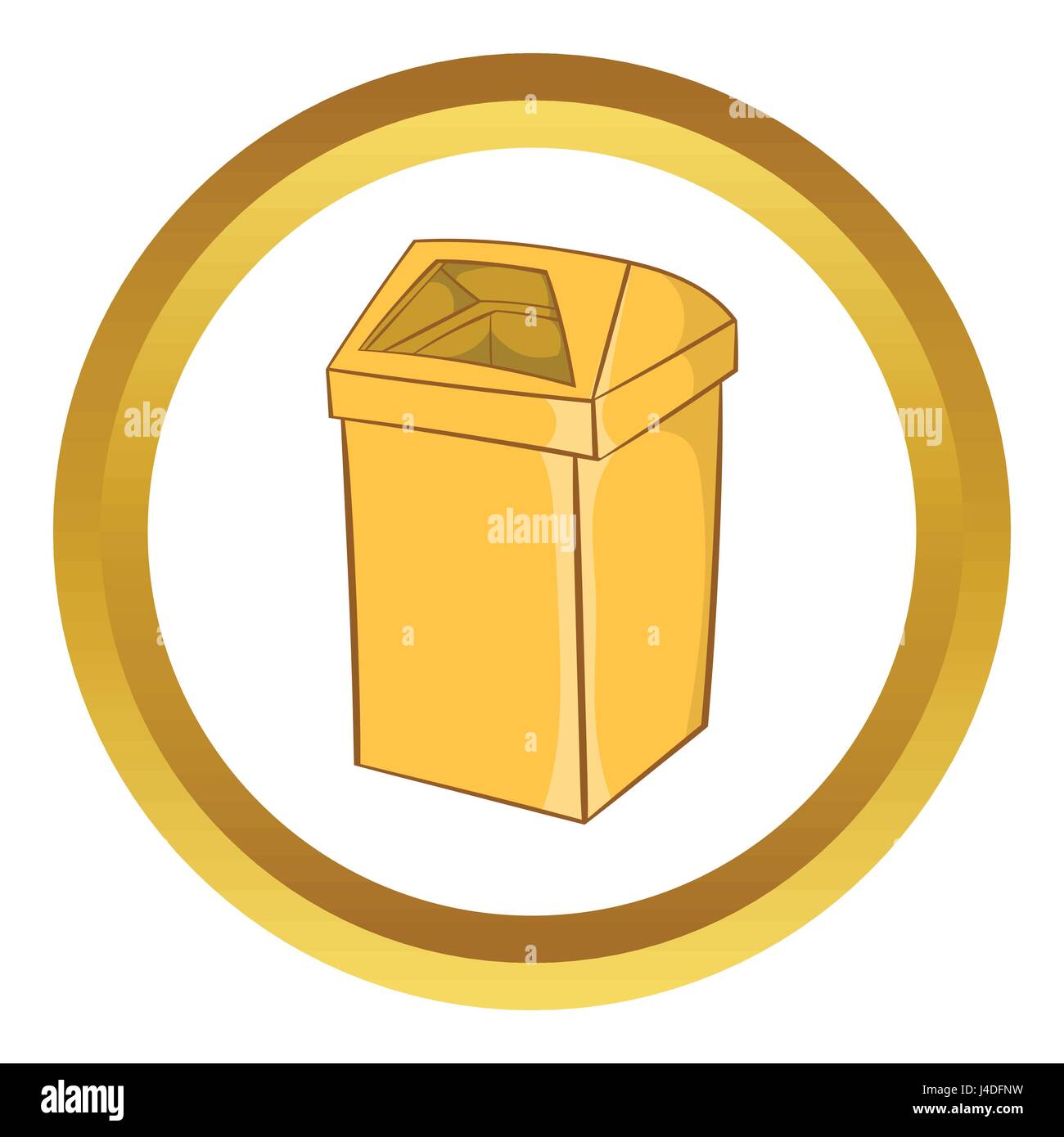 Yellow lid trash Stock Vector Images - Alamy