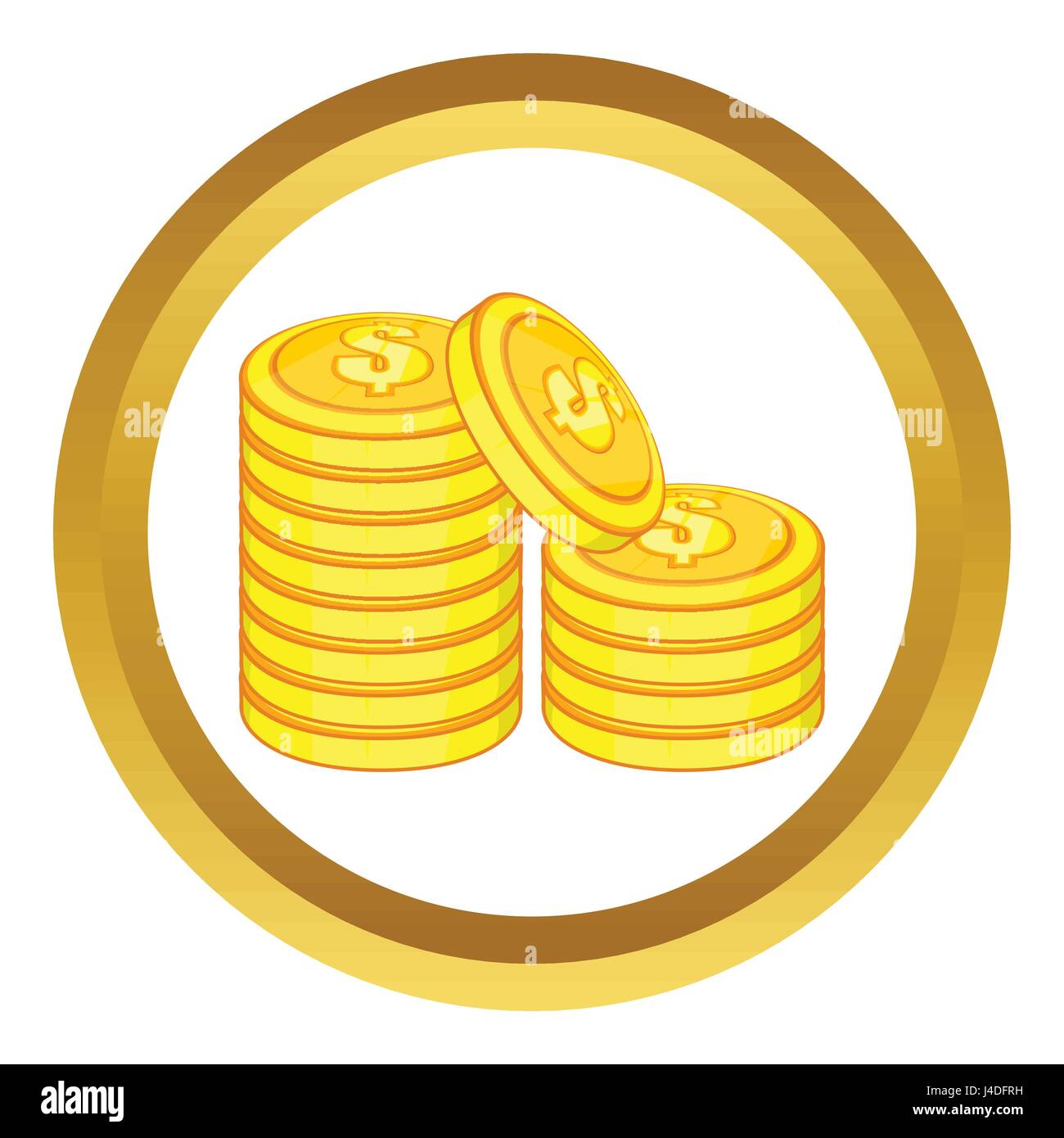 Stack of gold coins vector icon Stock Vector Image & Art - Alamy