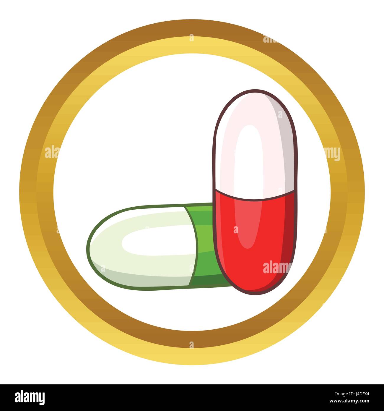 Green and red pills vector icon Stock Vector Image & Art - Alamy