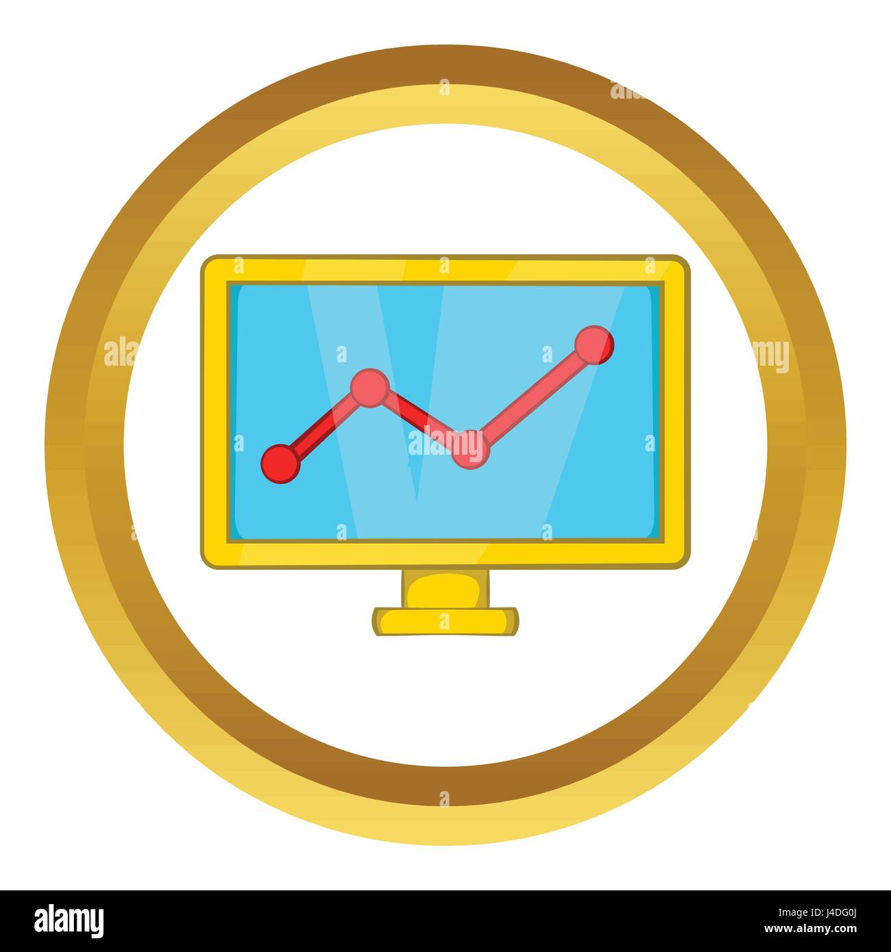 Statistics on monitor vector icon Stock Vector Image & Art - Alamy