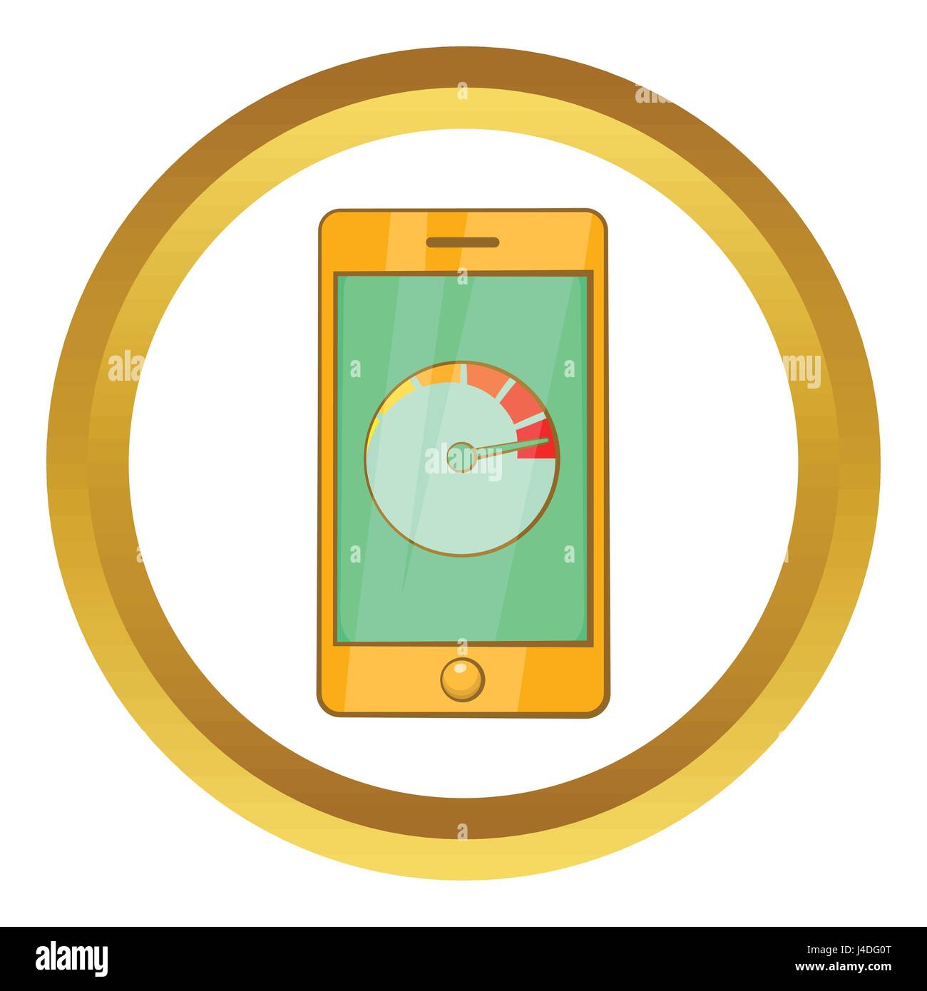 Battery indicator on phone vector icon Stock Vector Image & Art - Alamy