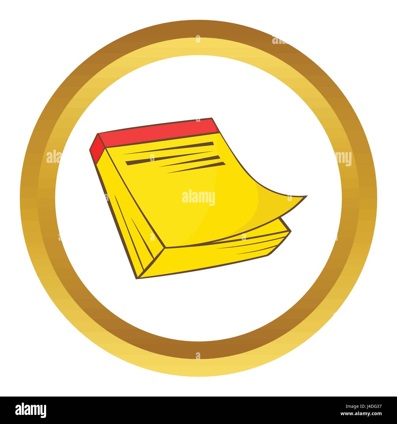 Yellow notebook vector icon Stock Vector Image & Art - Alamy